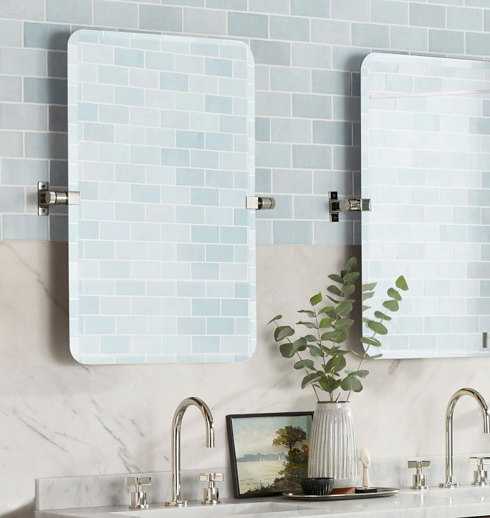 West Slope Frameless Rounded Rectangle Pivot Mirror | Rejuvenation
