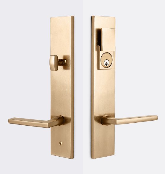 Arlo Lever Exterior Bronze Door Set | Rejuvenation
