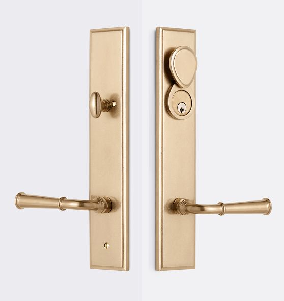 Raegan Lever Exterior Bronze Door Set | Rejuvenation