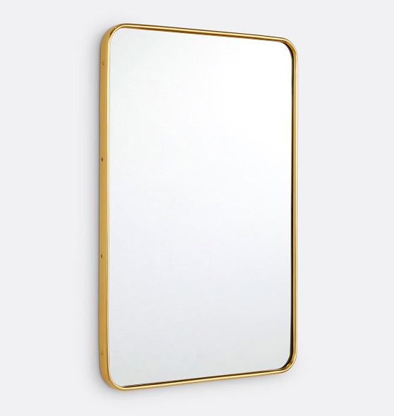 Rounded Rectangle Metal Framed Mirror | Rejuvenation