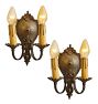 Pair of Vintage Romance Revival Candle Sconces with Rotary Switches ...