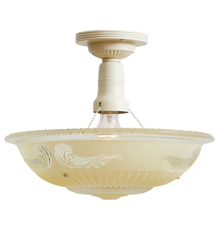 Vintage Semi-Flush Bowl Fixture | Rejuvenation