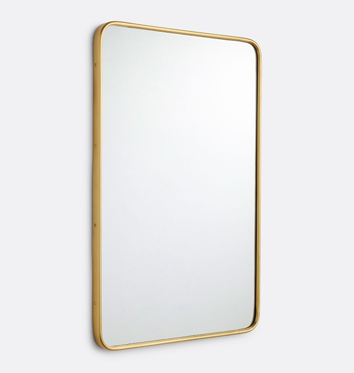 Rounded Rectangle Metal Framed Mirror | Rejuvenation