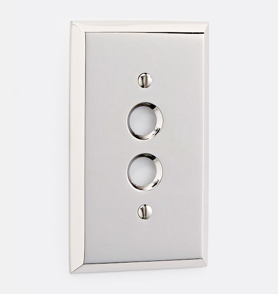 Lewis Single Push-Button Switchplate | Rejuvenation