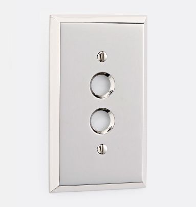 Lewis Single Push-Button Switchplate | Rejuvenation