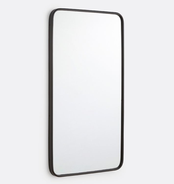 Rounded Rectangle Metal Framed Mirror | Rejuvenation