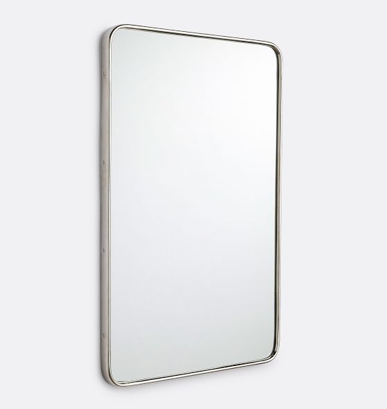 Rounded Rectangle Metal Framed Mirror | Rejuvenation