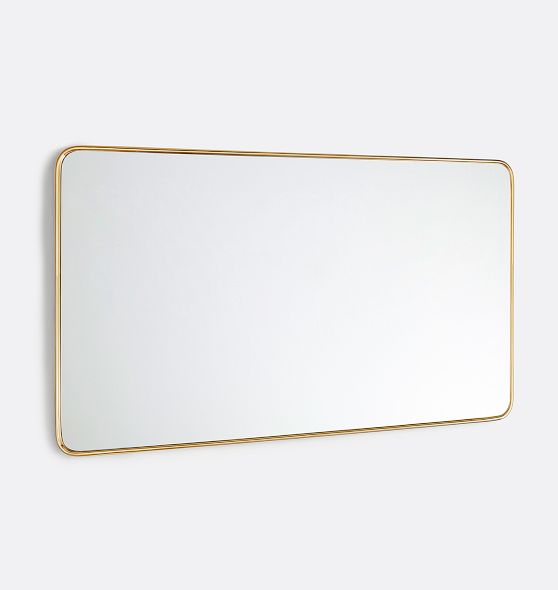 Double Vanity Rounded Rectangle Metal Framed Mirror | Rejuvenation