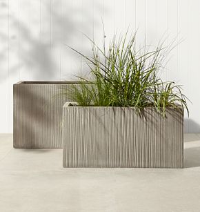 Modern Textured Rectangle Planter | Rejuvenation