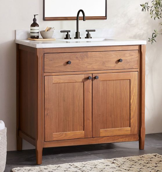Ladd 36" Walnut Single Vanity | Rejuvenation