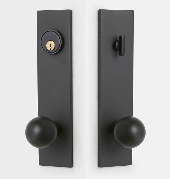 Irving Brass Knob Tube Latch Set Exterior Door Hardware Tube Latch Set ...