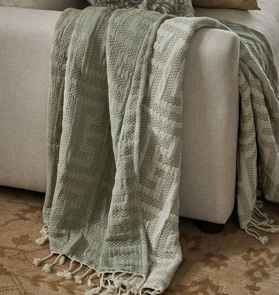 Jacquard Reversible Organic Cotton Throw | Rejuvenation