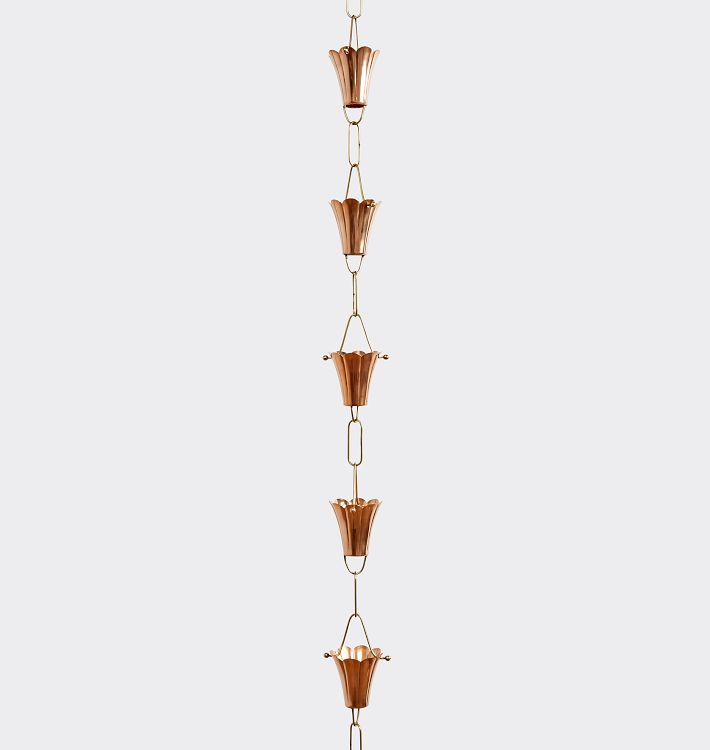 Fluted Flower Rain Chain | Rejuvenation