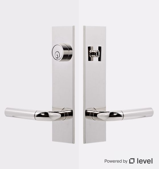 Tumalo Exterior Brass Lever Door Set with Level Bolt, Smart home ...