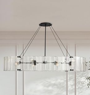Willamette 60" Linear Chandelier, Clear Glass | Rejuvenation
