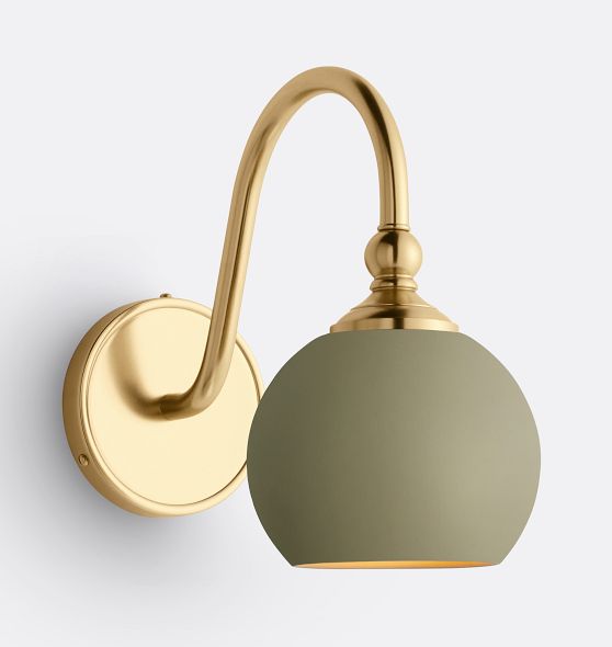 Theo Sconce, Painted Metal Shades | Rejuvenation