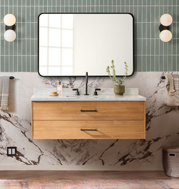 Geneva 48" Wall Mount Single Vanity | Rejuvenation