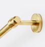 End Cap Adjustable Brass Drapery Rod Set | Rejuvenation