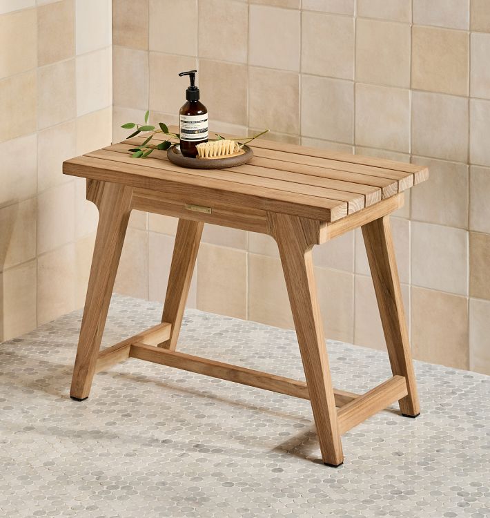Odin Teak Shower Bench | Rejuvenation