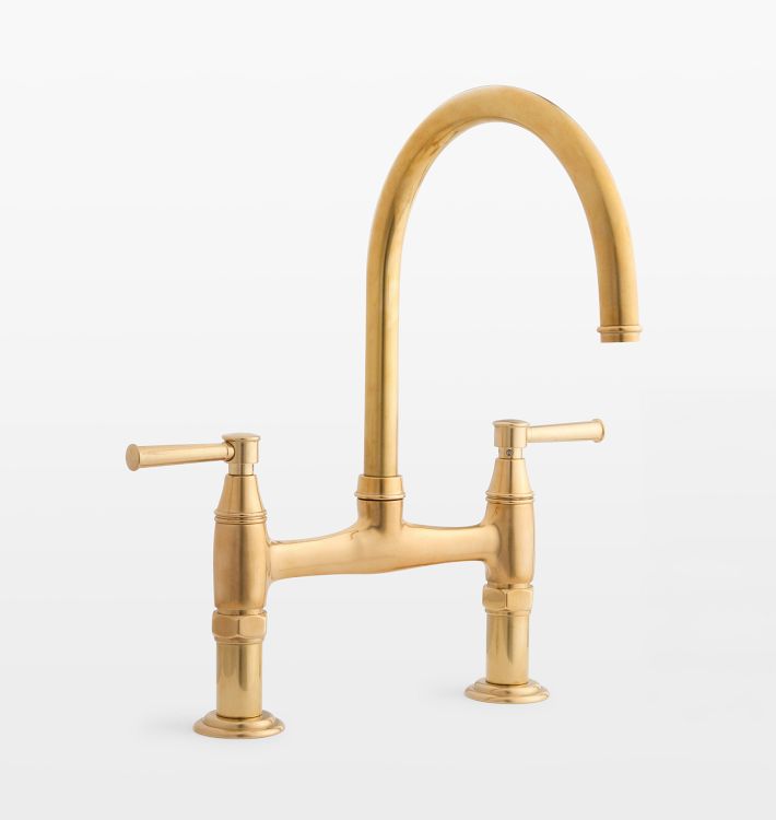 Miramar Lever Handle Bridge Kitchen Faucet | Rejuvenation