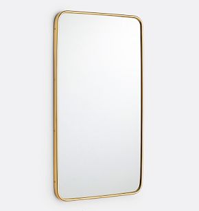 Rounded Rectangle Metal Framed Mirror | Rejuvenation