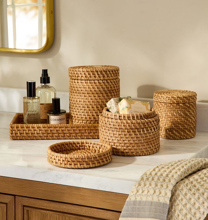Rinna Handwoven Rattan Bath Collection | Rejuvenation