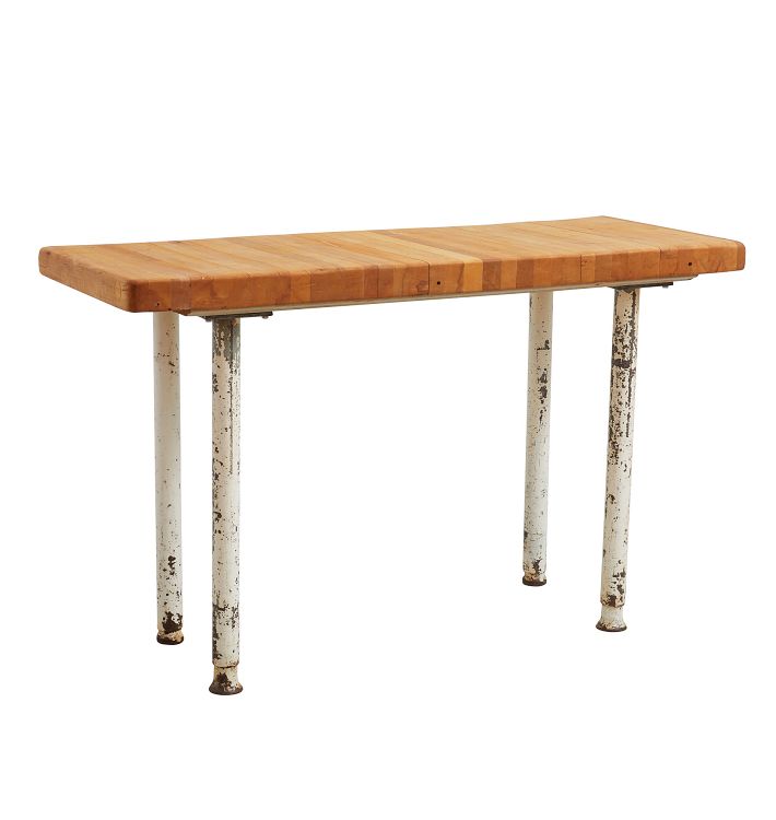 Vintage Industrial Butcher Block Table | Rejuvenation