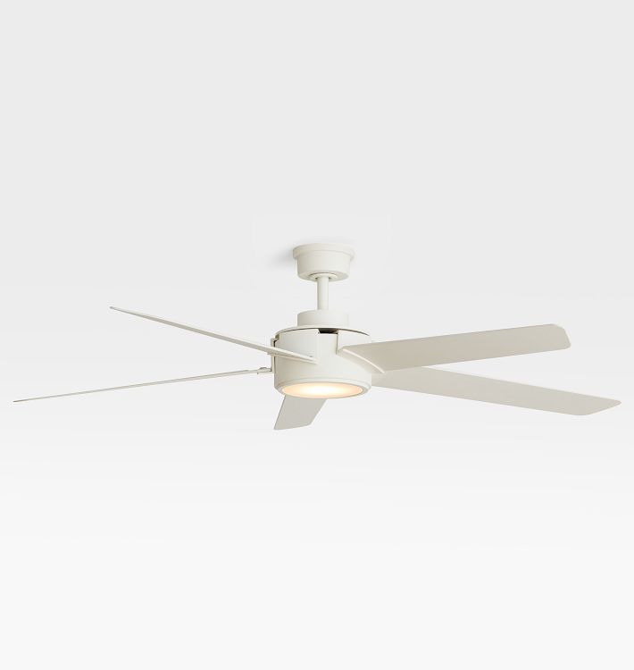 Open Box: Brambling LED Ceiling Fan, 64" Dia x 13" L - Matte White ...