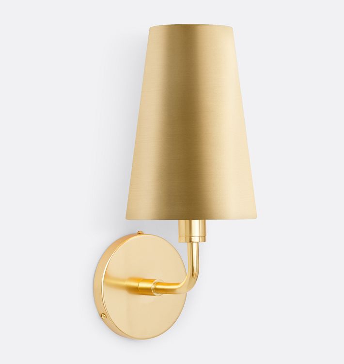 Ansel Sconce, Metal Shade | Rejuvenation