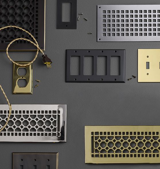 Lewis Quad GFCI Switchplate | Rejuvenation