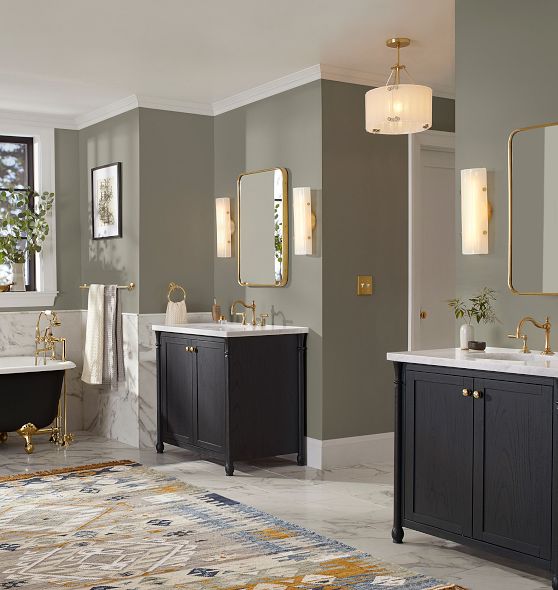 Connor Lever Handle Widespread Bathroom Faucet | Rejuvenation