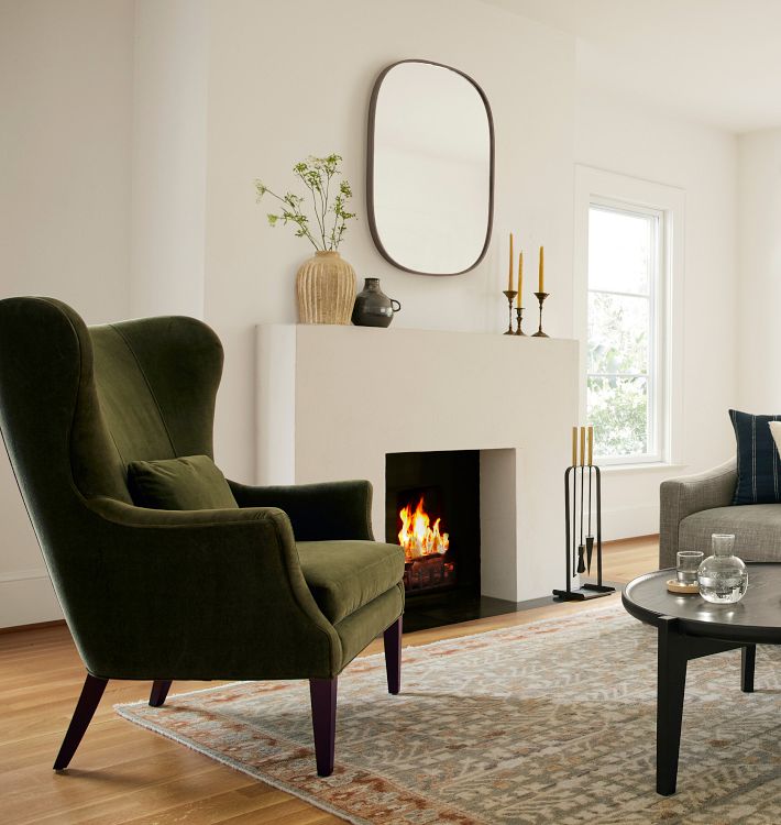 Clinton Modern Wingback Chair | Rejuvenation
