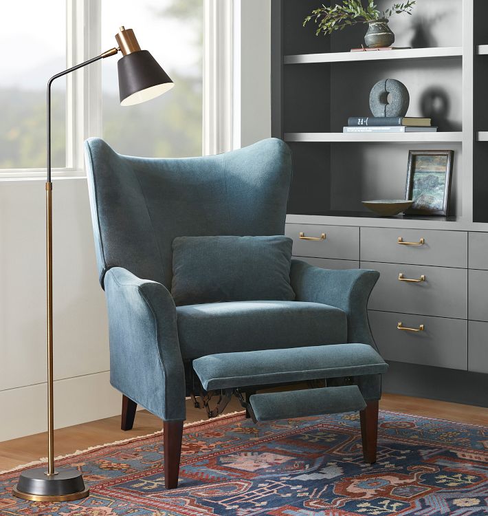 Clinton Modern Wingback Recliner Chair | Rejuvenation