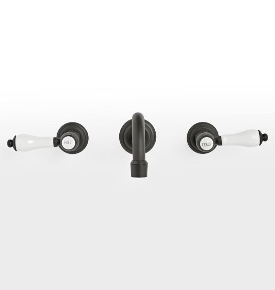 Connor Porcelain Lever Handle Wall Mount Faucet Rejuvenation
