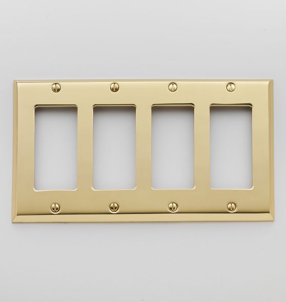 Lewis Quad GFCI Switchplate | Rejuvenation