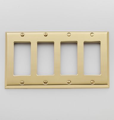 Lewis Quad GFCI Switchplate | Rejuvenation