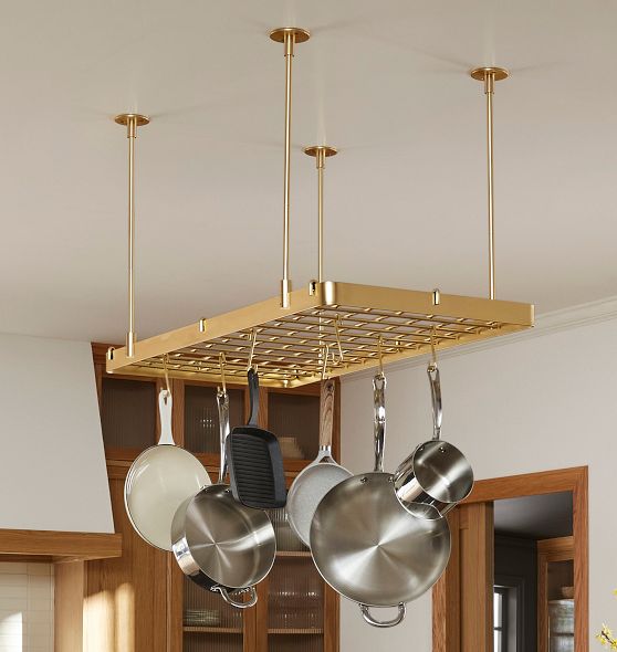 Emery Ceiling Grid Frame Pot Rack | Rejuvenation