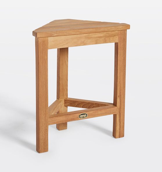 Teak Corner Shower Bench | Rejuvenation