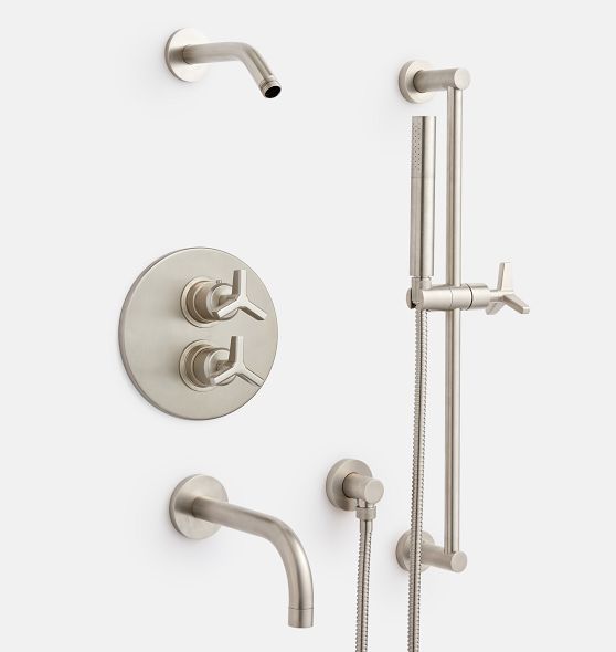 Blair Thermostatic Shower & Tub Set with Handshower | Rejuvenation