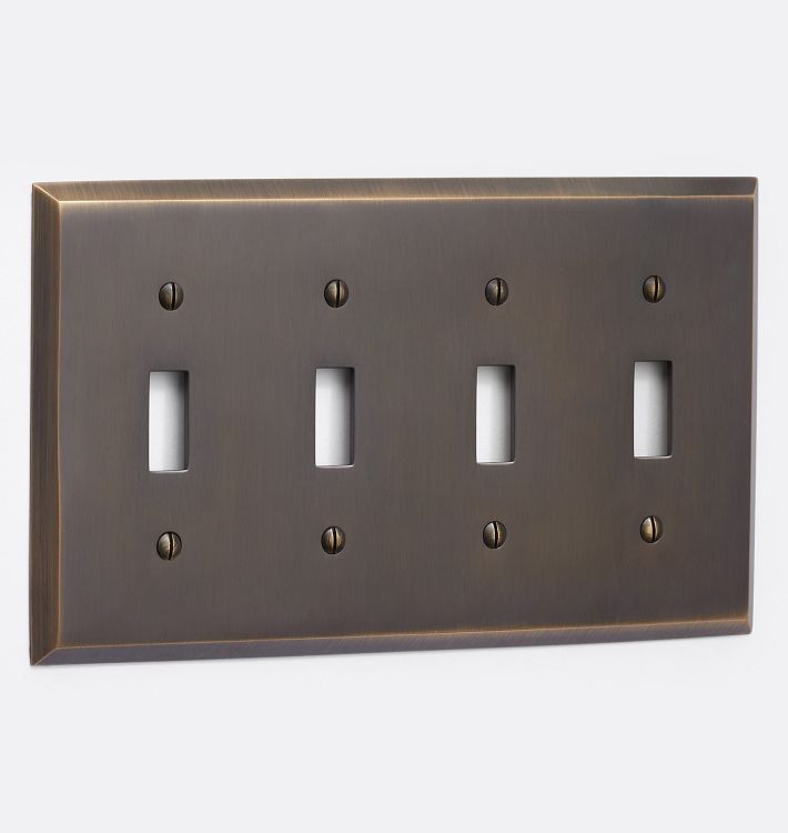 Lewis Quad Toggle Switchplate | Rejuvenation