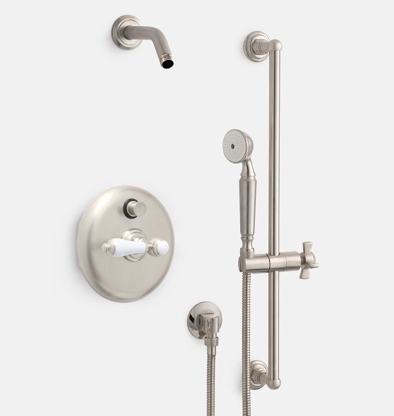 Connor Porcelain Lever Pressure Balanced Shower Set With Handshower