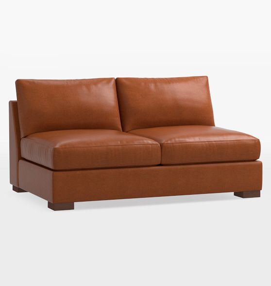 Wrenton Leather Armless Sofa Sectional Component Rejuvenation