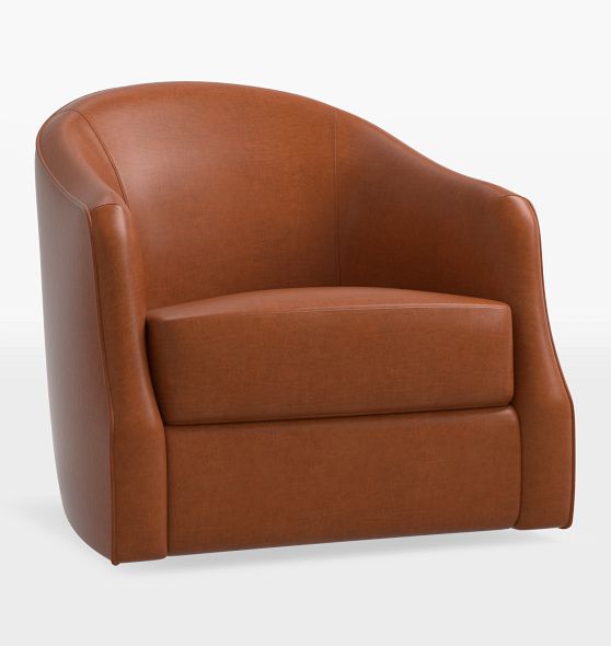 Celeste Leather Swivel Chair | Rejuvenation