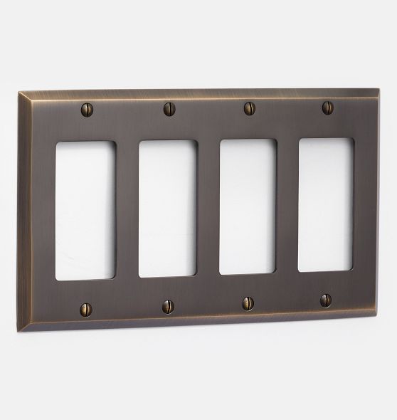 Lewis Quad GFCI Switchplate | Rejuvenation