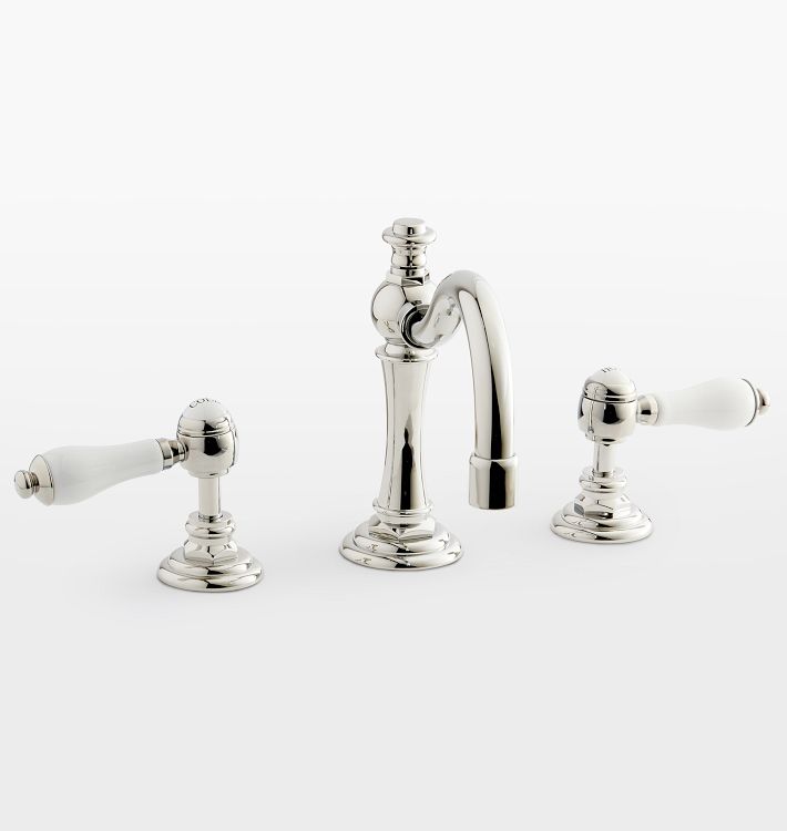 Connor Porcelain Lever Handle Widespread Bathroom Faucet | Rejuvenation