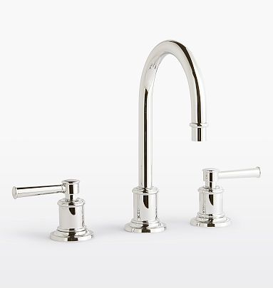 Miramar Lever Handle Widespread Bathroom Faucet | Rejuvenation