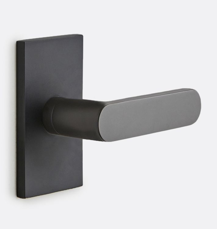Bowman Brass Lever Tube Latch Interior Door Set, Rectangular Backplate ...
