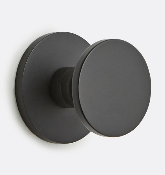 Bowman Brass Knob Tube Latch Interior Door Set, Round Backplate ...