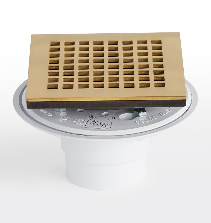 Contemporary Square Grille Shower Drain Assembly | Rejuvenation
