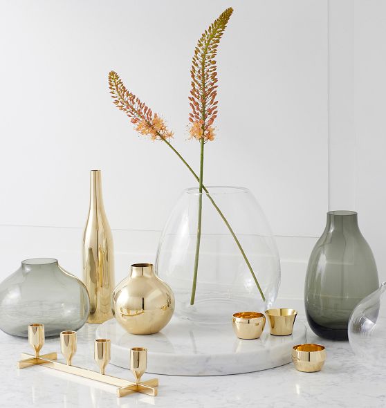 Audrey Small Low Round Glass Vase | Rejuvenation